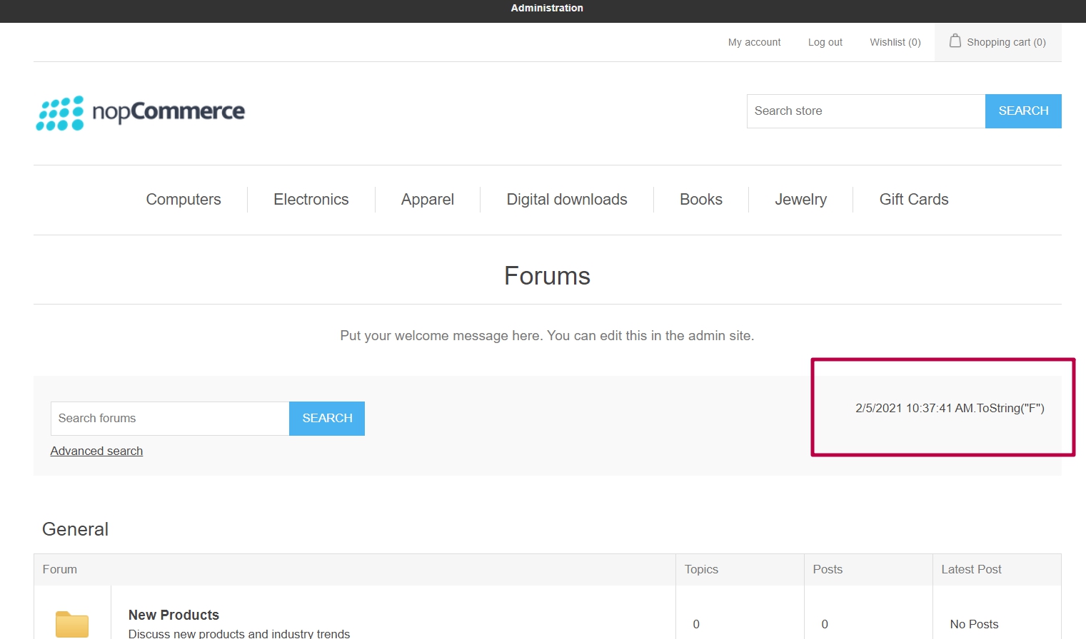Wrong date and time displaying on the forum pages in the public store · Issue #5318 ...