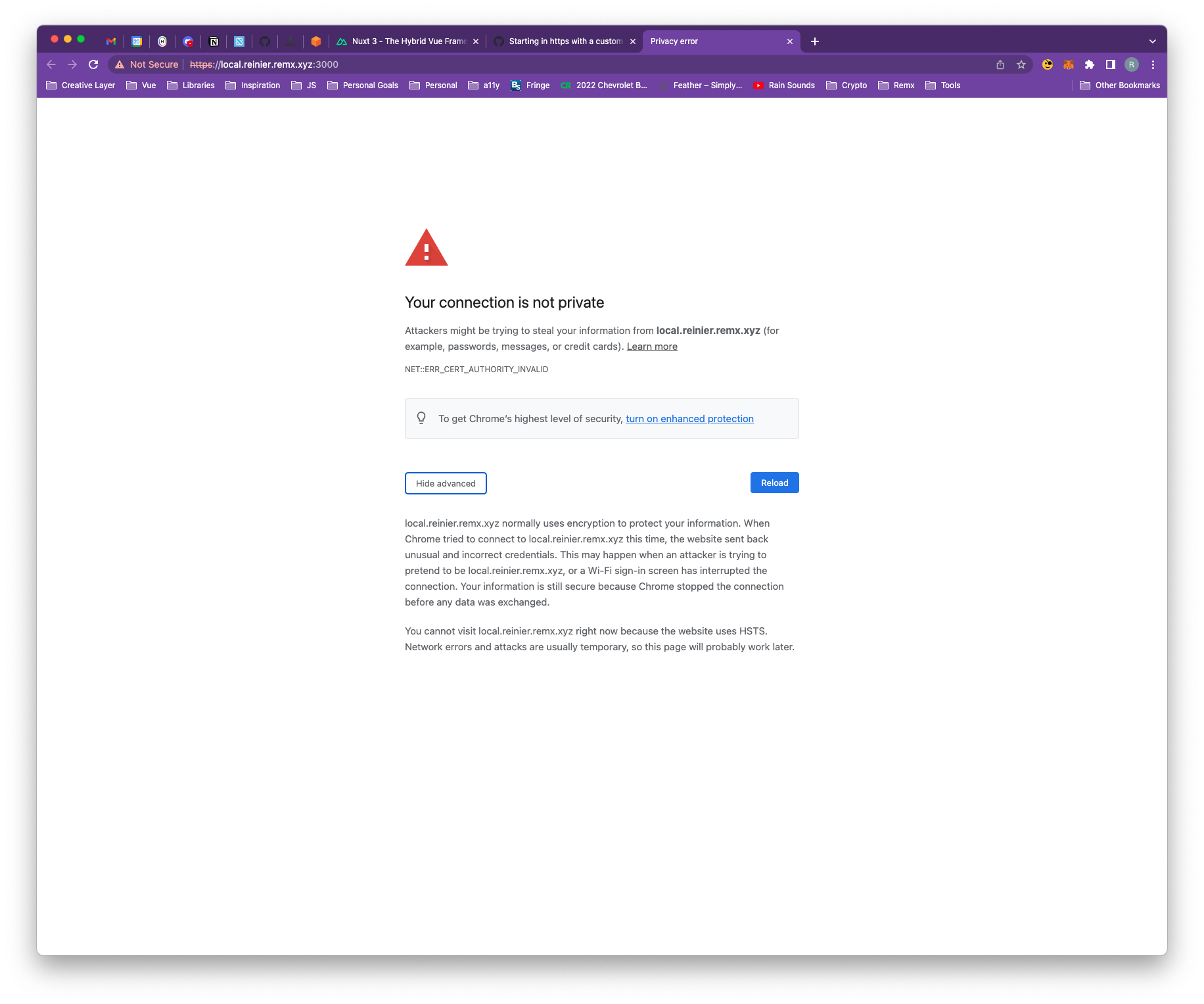 Starting in https with a custom host uses untrusted certs · Issue #14987 · nuxt/nuxt · GitHub