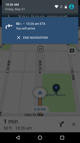 Notification instruction not updated for arrive maneuver · Issue #1956 · mapbox/mapbox ...