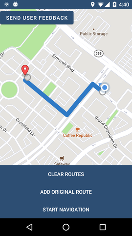 Route line turns darker blue color when nearing destination. · Issue ...