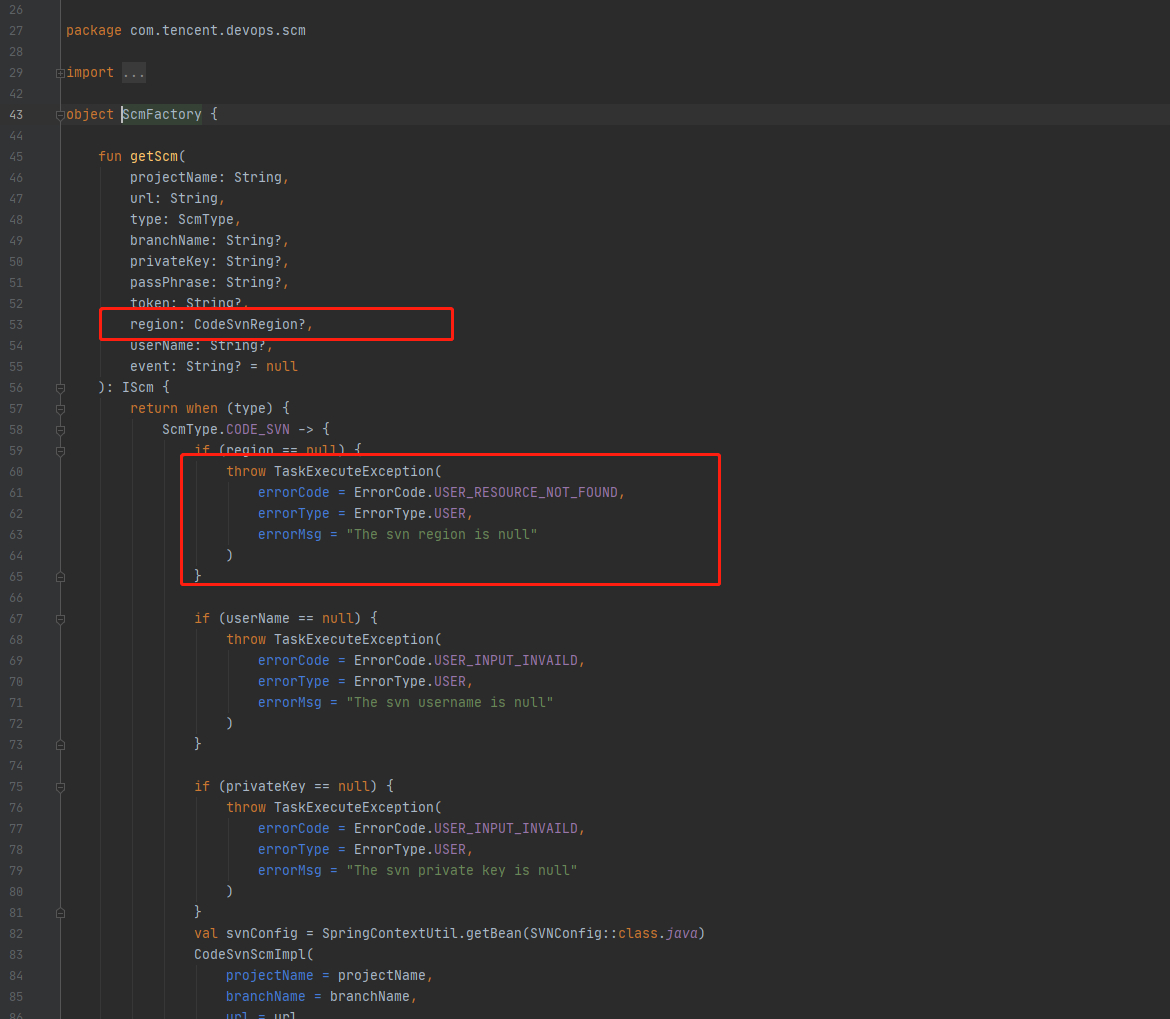 fix: ScmFactory对svn的region字段不合理的使用 · Issue #3288 · TencentBlueKing/bk-ci · GitHub