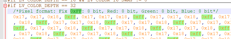 lvgl image converter - Wrong format in comment in generated file ...