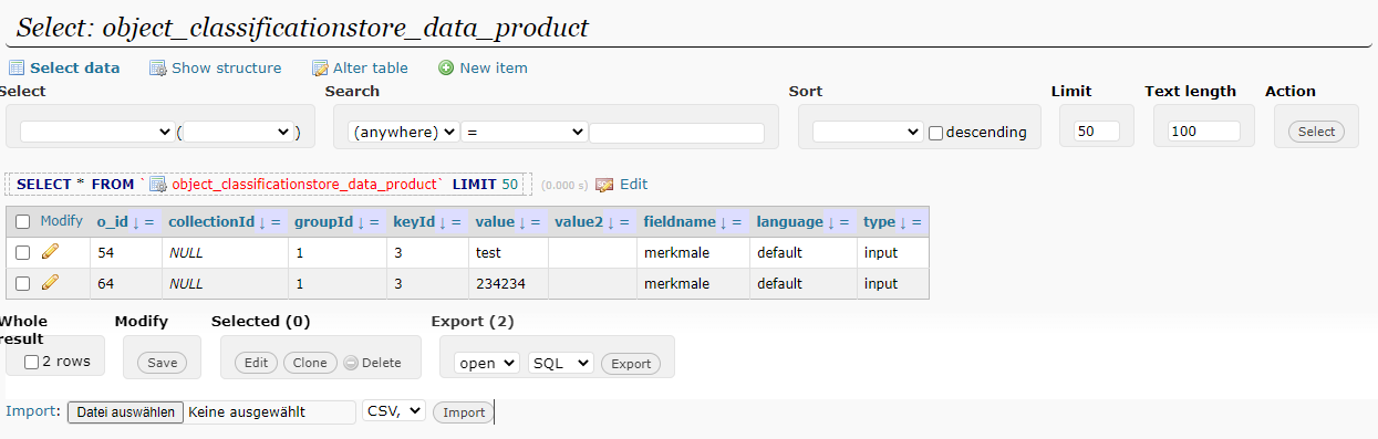 Classification Store does not save Quantity Values · Issue #8110 · pimcore/pimcore · GitHub