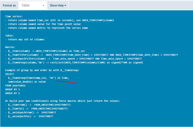 Show Help Section For Mysql Is Outdatedincorrect · Issue 10795 · Grafanagrafana · Github 2768