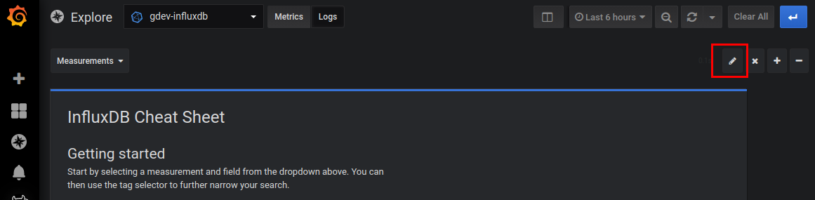 InfluxDB: Raw query icon/button shown for query row when mode is logs in Explore · Issue #17904 ...