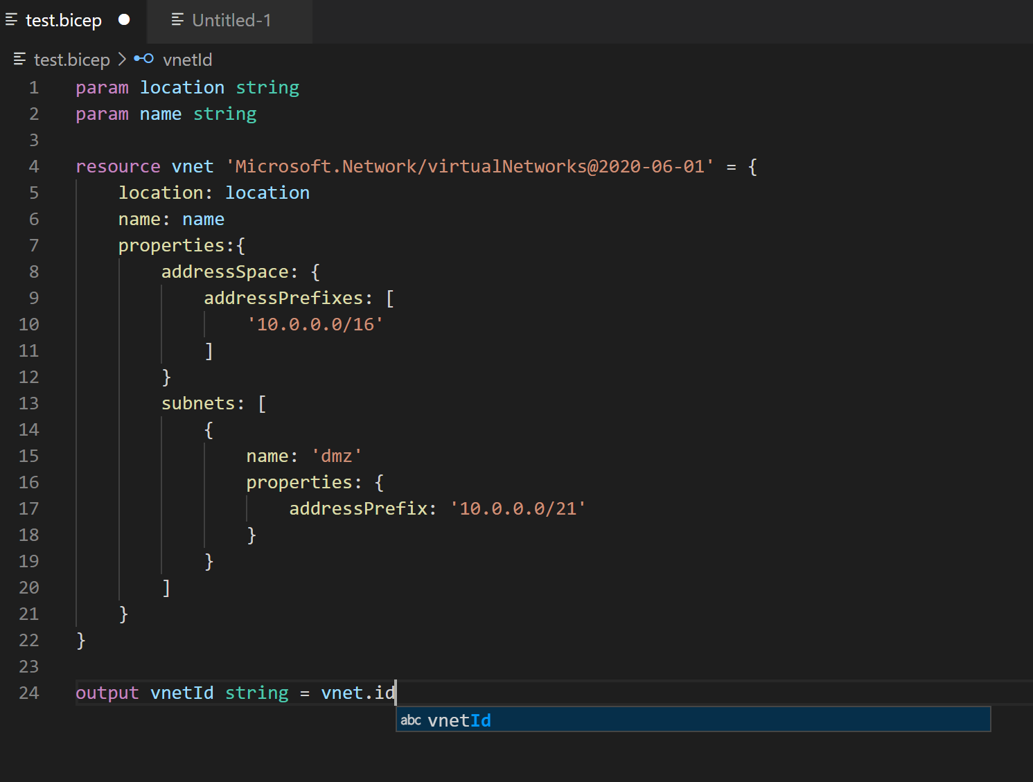 Intellisense Doesnt Resolve Properties Of A Resource For Outputs · Issue 798 · Azurebicep