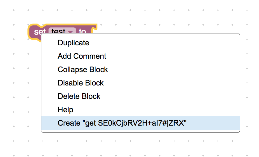 Variable context menu create getter option prints out variable id instead of name · Issue #1740 ...