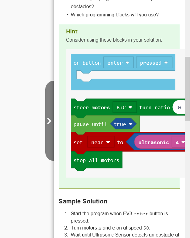 Blocks in a hint area (macro) bleed in the sidebar · Issue #725 · microsoft/pxt-ev3 · GitHub