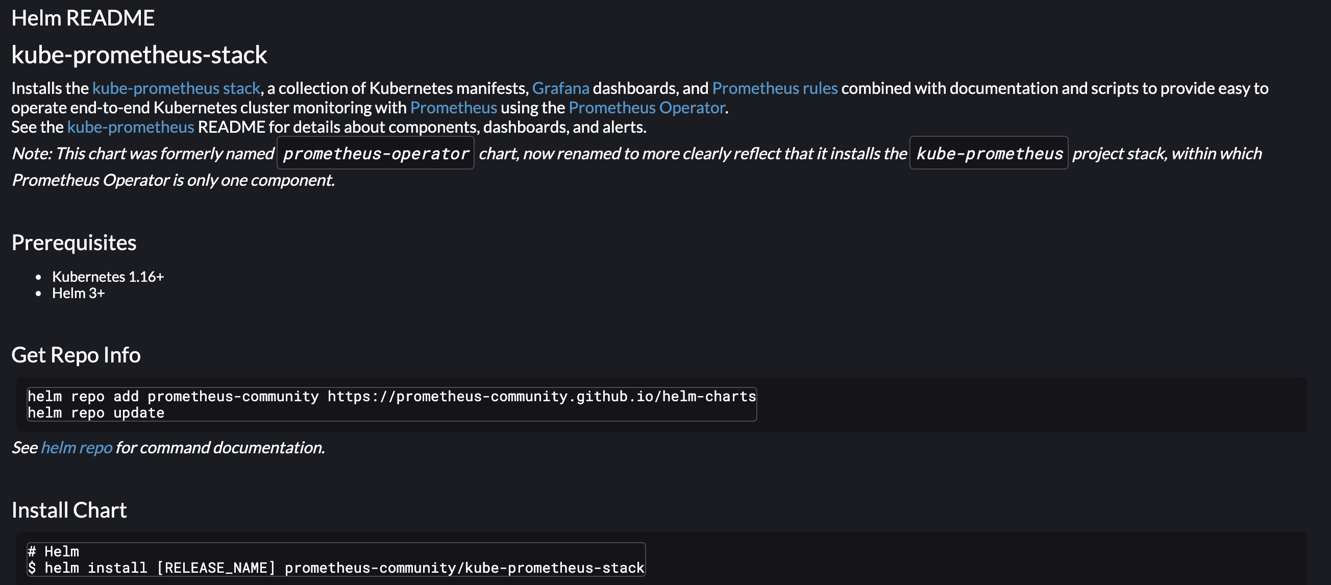 Style for displaying Markdown code block in Helm Readme is unreadable ...
