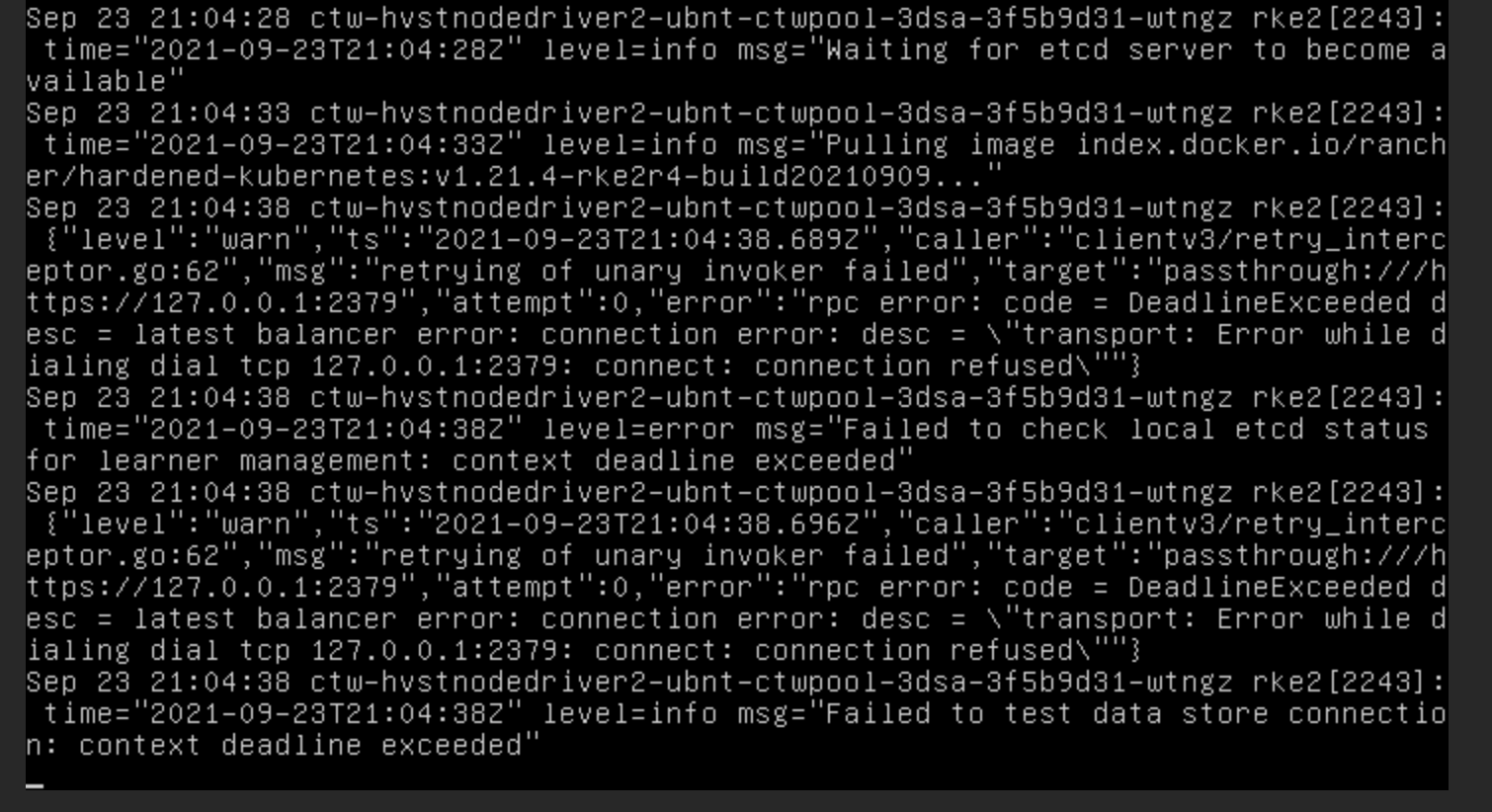 [harvester node driver] cluster is not provisioning; potential issue with nodes unable to pull ...