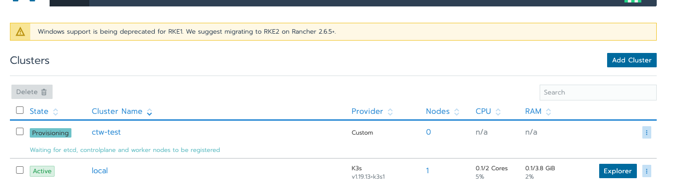 [2.5.16] Remove RKE1 Windows provisioning due to EOL · Issue #6549 · rancher/dashboard · GitHub