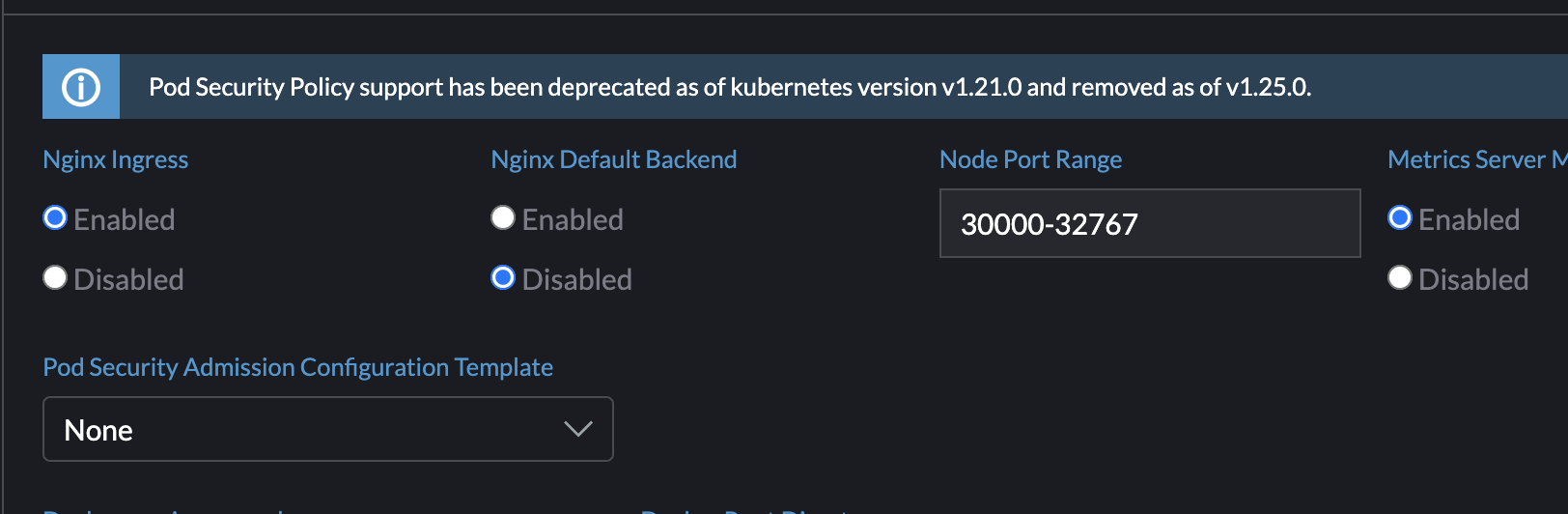 Improve PSP/PSA Banners when deploying / upgrading an RKE1 cluster · Issue #8174 · rancher ...