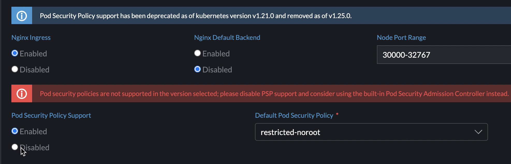 [BUG] status report is incorrect when upgrading an rke1 cluster to 1.25+ with existing PSPs ...