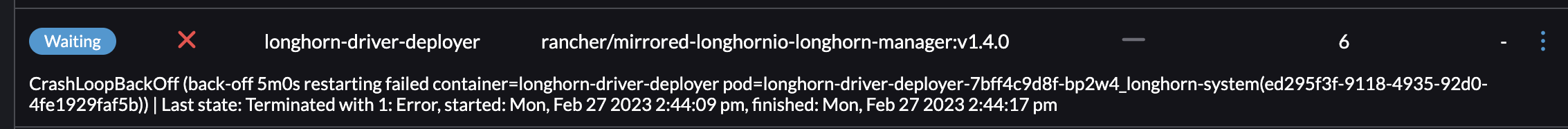 Bug Unable To View Pod Logs In A Proxied Setup On Rke2 Cluster `code 503 503 Service 7078