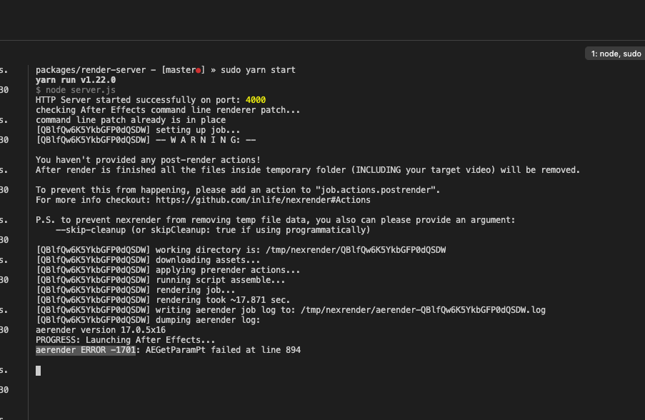 aerender ERROR -1701: AEGetParamPt failed at line 894