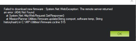 Pixhawk4 FMUv5 ArduRover firmware loading error · Issue #1926 · ArduPilot/MissionPlanner · GitHub