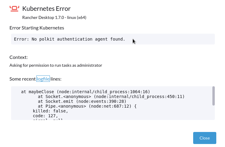Rancher Desktop does not open password prompt · Issue #3697 · rancher-sandbox/rancher-desktop ...