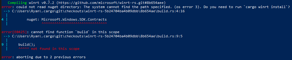 Referencing winrt dependency with git remote link doesn't install required nugets for the cached ...