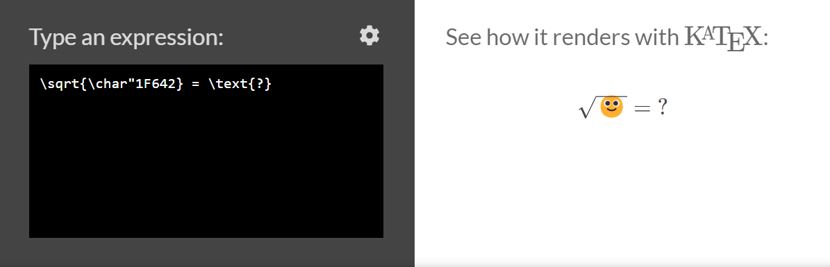 No character metrics for emoji characters · Issue #3718 · KaTeX/KaTeX · GitHub