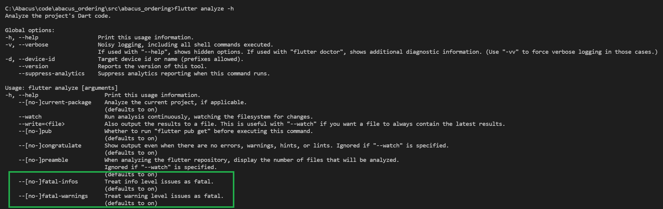 Make Flutter Analyze Configurable So It Doesnt Fail On Info Messages · Issue 31918 · Flutter 