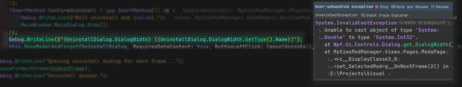 InvalidCastException in Dialog.get_DialogWidth() · Issue #415 · lepoco/wpfui · GitHub