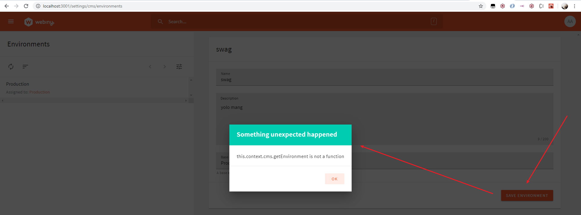 Headless CMS - creating a new environment results in a harmless error · Issue #862 · webiny ...
