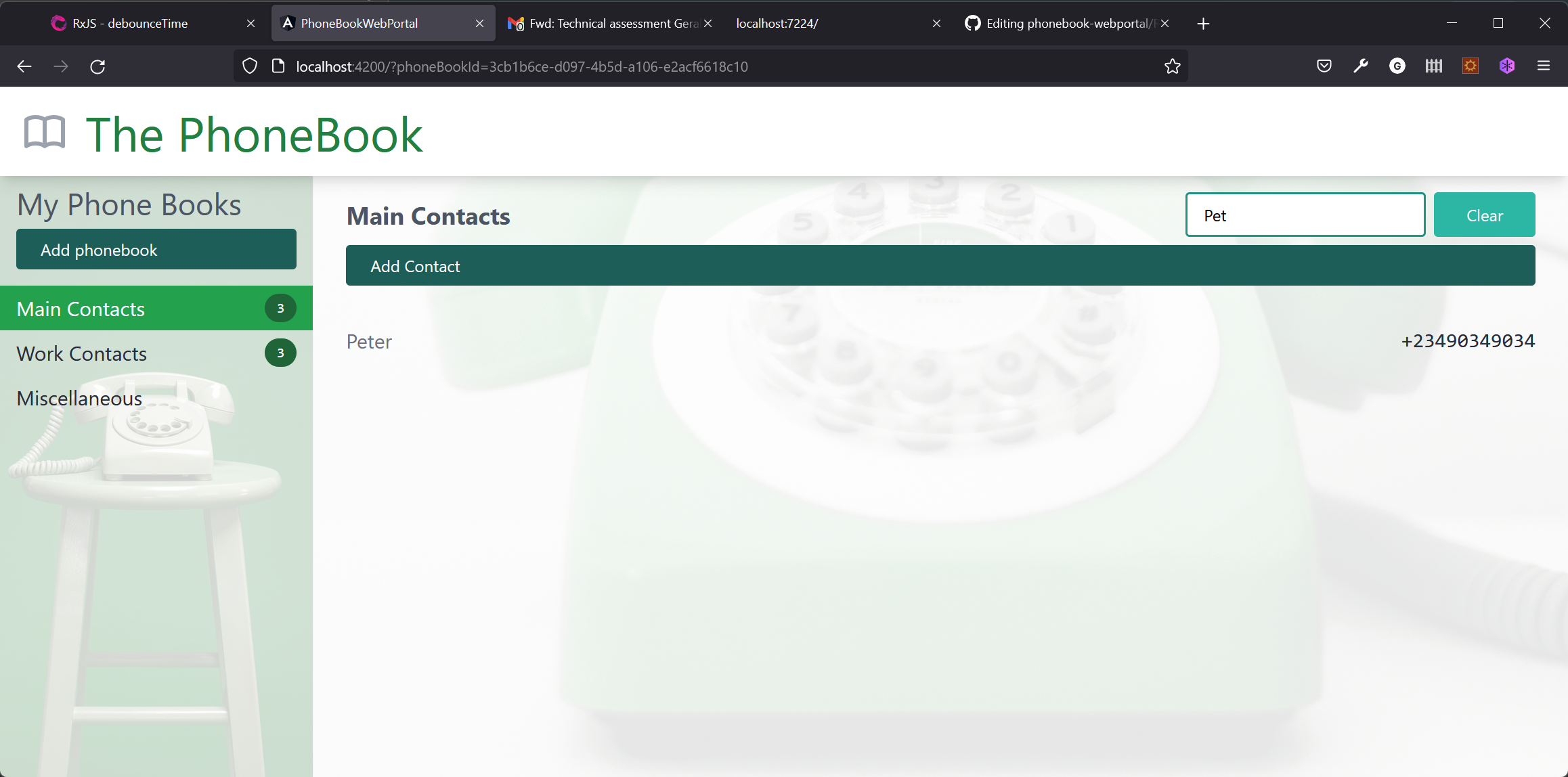 GitHub - geraldcsoftware/phonebook-webportal: Web portal to view and manage a simple phonebook