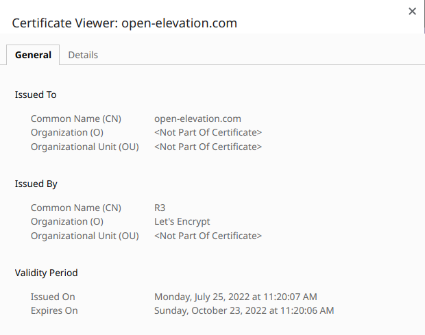 TLS certificate for `open-elevation.com` has expired · Issue #66 · Jorl17/open-elevation · GitHub