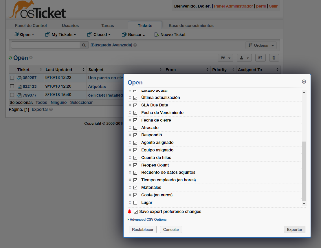Error when exporting tickets with custom field of custom list type (1.11RC1) · Issue #4546 ...