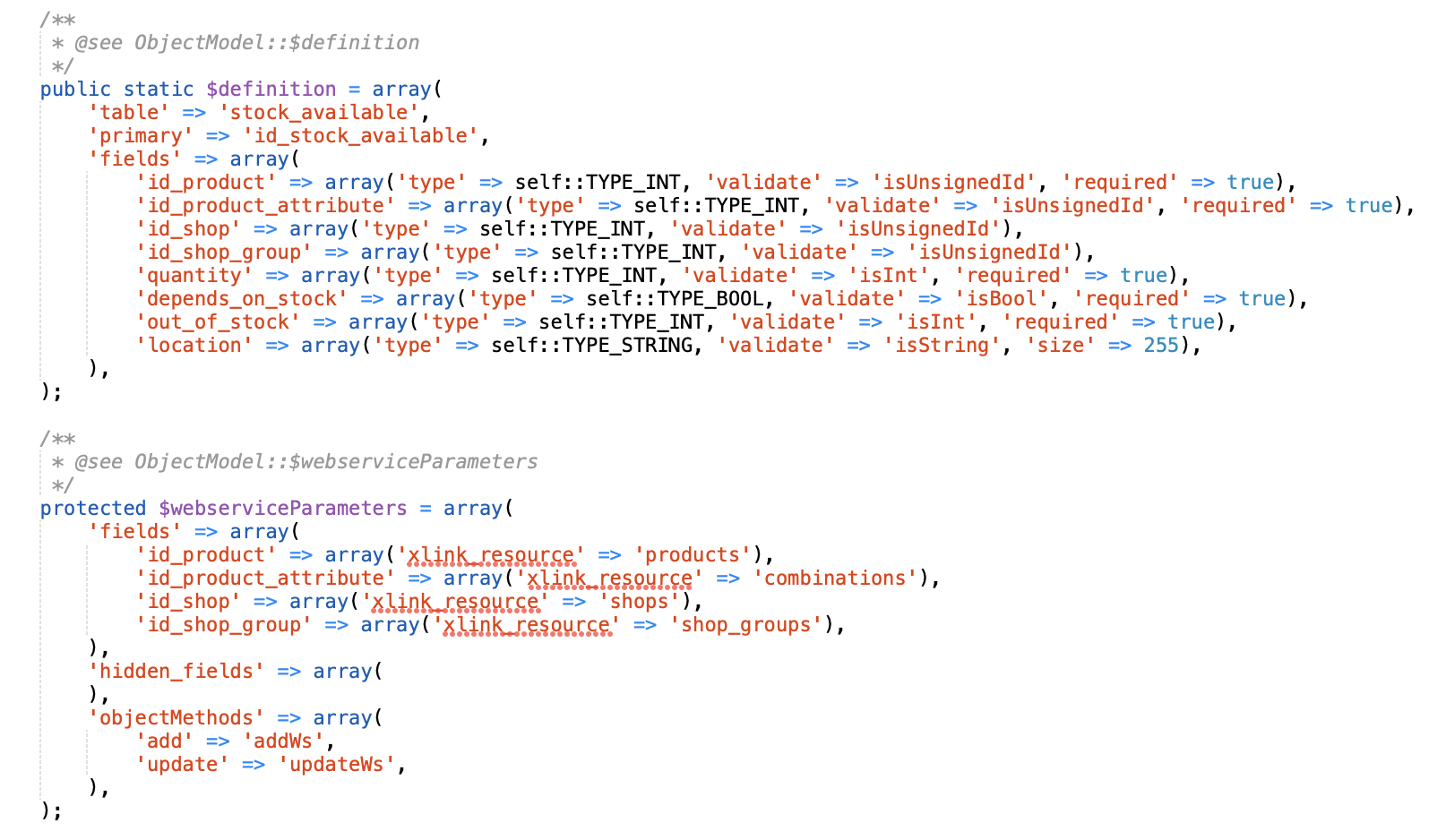 StockAvailable object model do not reflect database fields · Issue #15976 · PrestaShop ...
