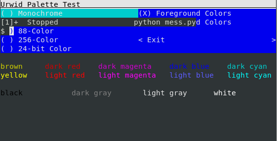 raw display and background · Issue #521 · urwid/urwid · GitHub