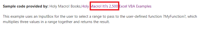 Unreadable string in Example section - VSTS BUG 1314967 · Issue #412 · OfficeDev/VBA-content ...