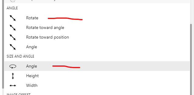 Remove duplicate Tiled Sprite Object Angle action · Issue #3522 · 4ian ...