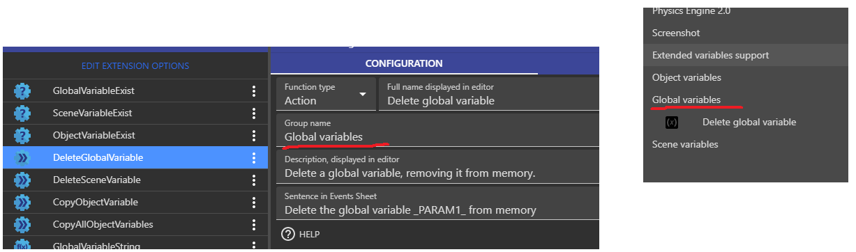 Groupe name of functions are not indented under the extension name · Issue #3600 · 4ian/GDevelop ...