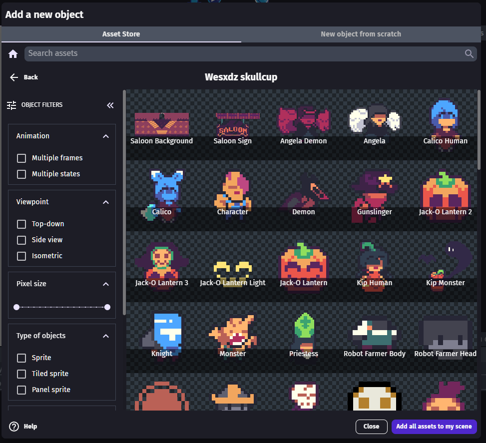Asset store submission (Wesxdz: Game Assets) · Issue #4265 · 4ian/GDevelop · GitHub