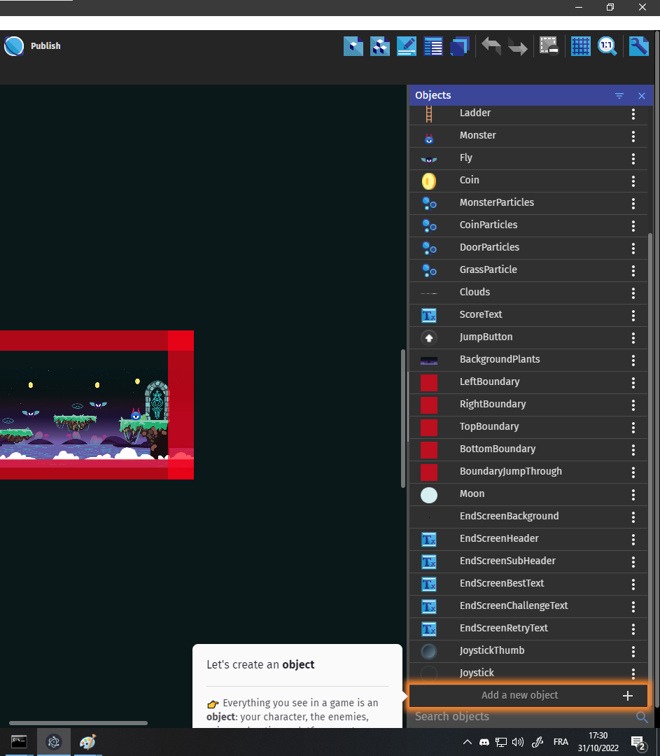 Guided tour popup is out of the screen. · Issue #4475 · 4ian/GDevelop · GitHub