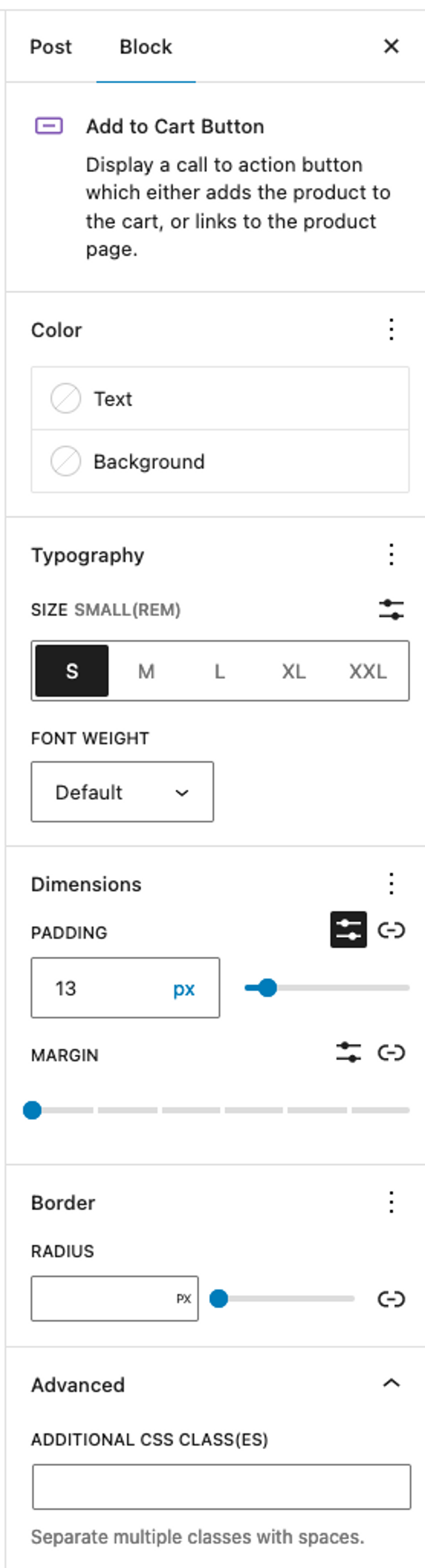 Product Elements: Feature parity between Add to Cart button and core Buttons · Issue #8085 ...