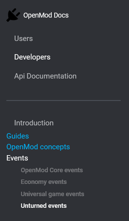 Fix docs sidebar category item formatting by IAmSilK · Pull Request #539 · openmod/openmod · GitHub
