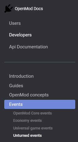 Fix docs sidebar category item formatting by IAmSilK · Pull Request #539 · openmod/openmod · GitHub