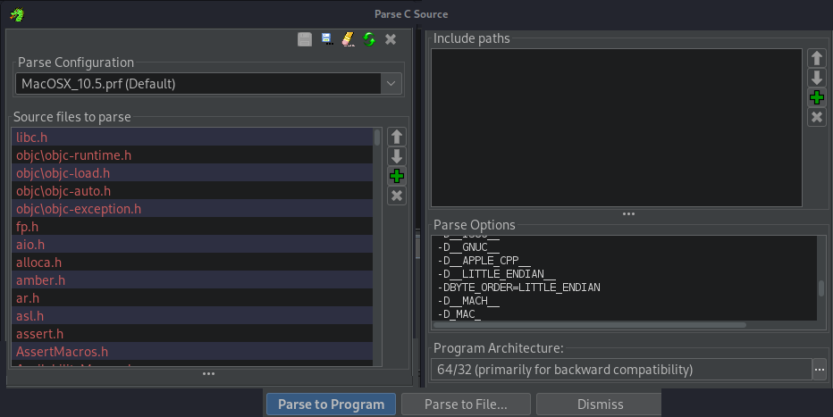 Bug and suggestions about Parsing C Source dialog box · Issue #5295 · NationalSecurityAgency ...