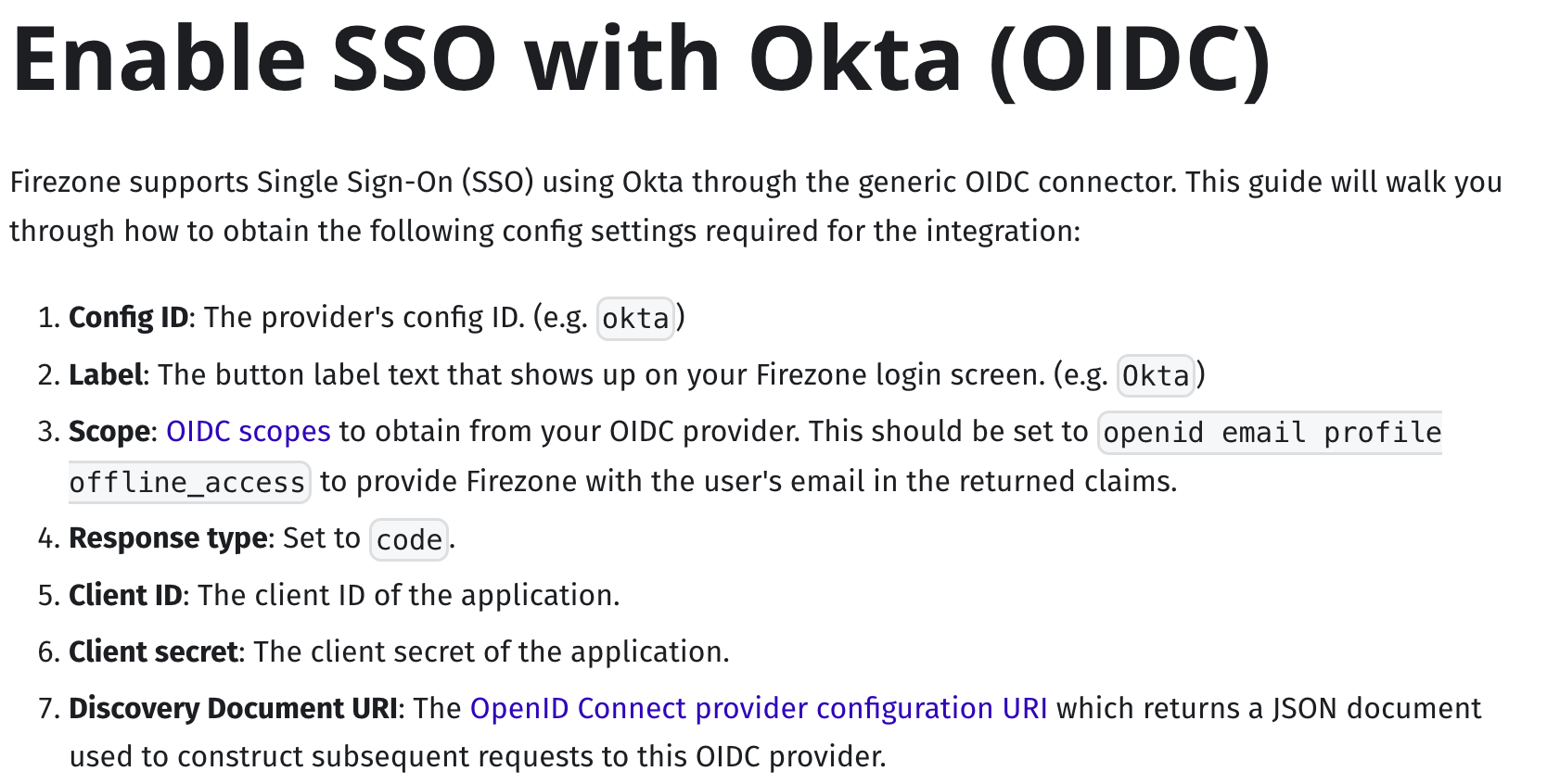 okta docs outdated - Discovery Document URI missing · Issue #1574 · firezone/firezone · GitHub