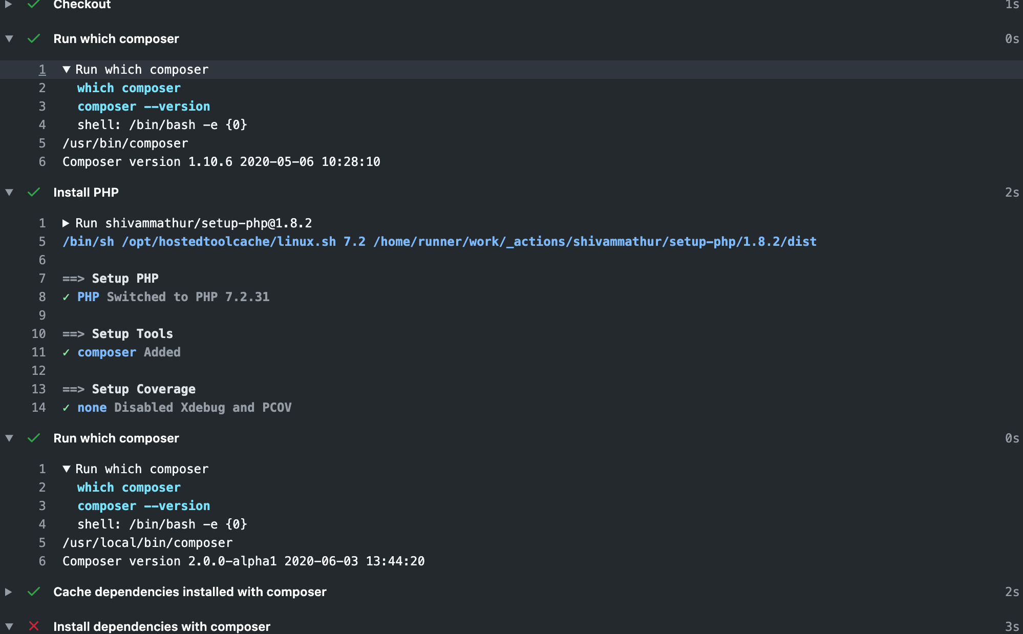 Snapshot version of Composer in use · Issue #1000 · actions/runner ...