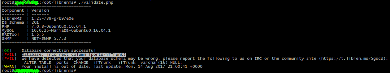 Database: incorrect column (ports/ifTrunk) error after updating · Issue #7157 · librenms ...
