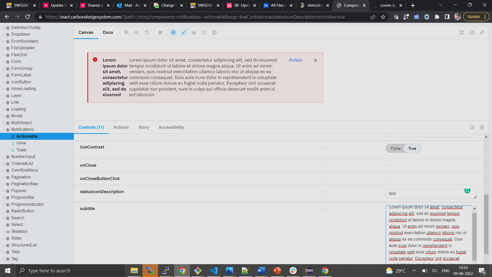 Alignment issue with Actionable Notification · Issue #11593 · carbon-design-system/carbon · GitHub