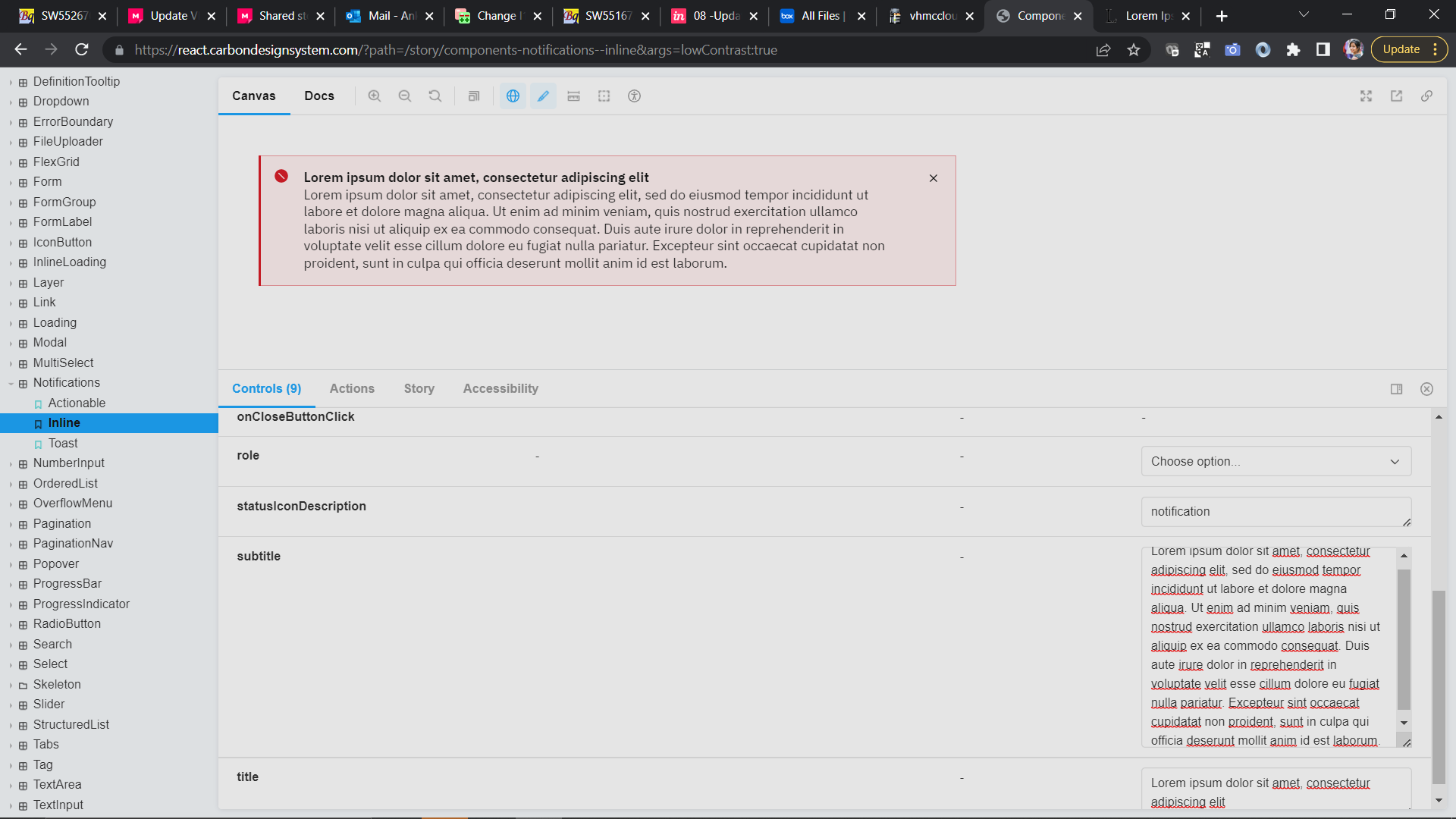 Alignment issue with Actionable Notification · Issue #11593 · carbon-design-system/carbon · GitHub