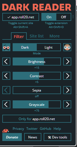 [Broken Website] Roll20 · Issue #10966 · darkreader/darkreader · GitHub