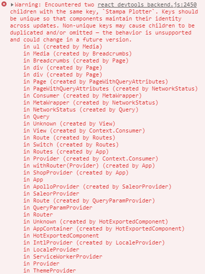 Warning: Encountered two children with the same key · Issue #977 · saleor/saleor-storefront · GitHub