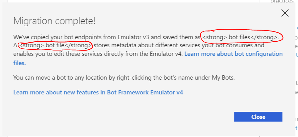 "Migration complete!" popup strong html tags · Issue #1167 · microsoft ...