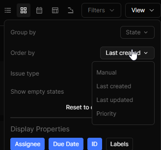 [feature]: Add option to sort by first created · Issue #1759 · makeplane/plane · GitHub