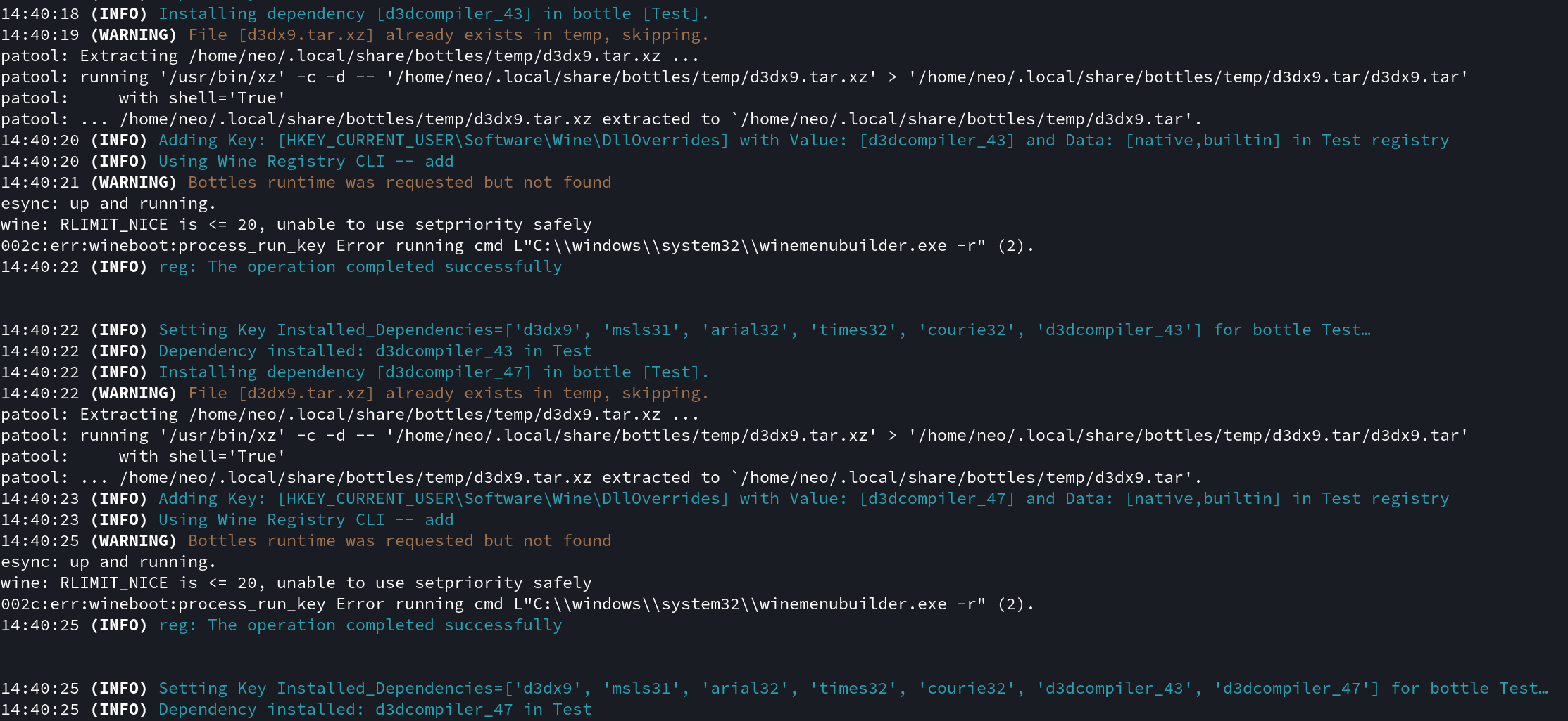 [Bug]: wont install d3dx9, d3dcompiler_43, d3dcompiler_47 and maybe other Dependencies · Issue ...